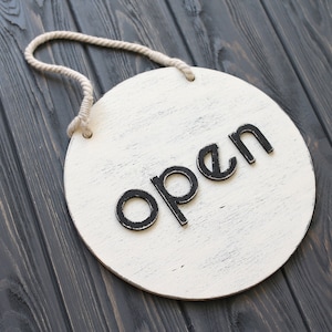 Open Sign Open Closed Sign Double Sided Sign Reclaimed Wood - Etsy