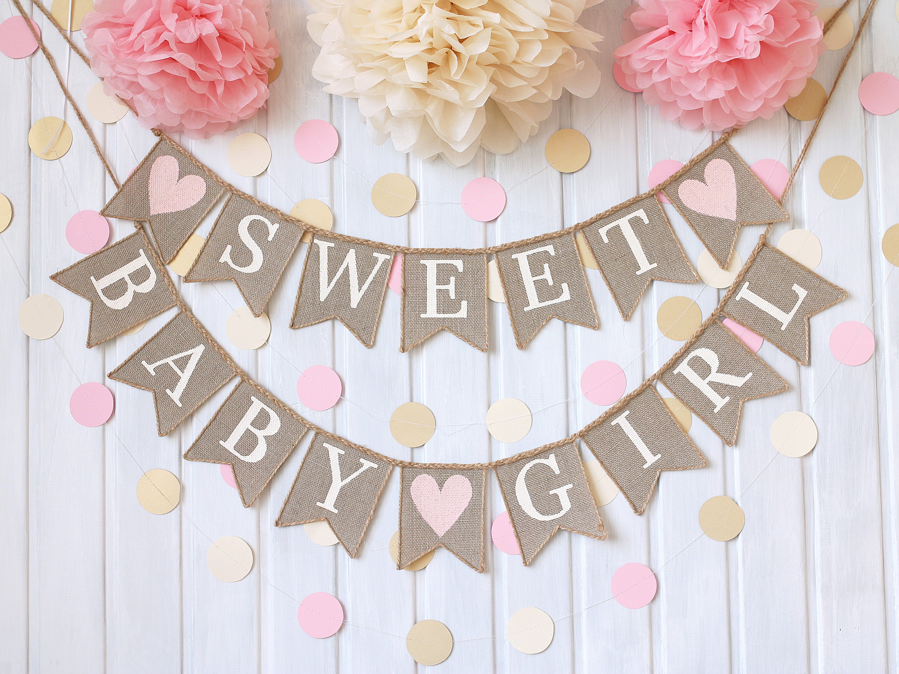 Sweet Baby Girl Banner Baby Girl Shower Banner Baby Girl | Etsy