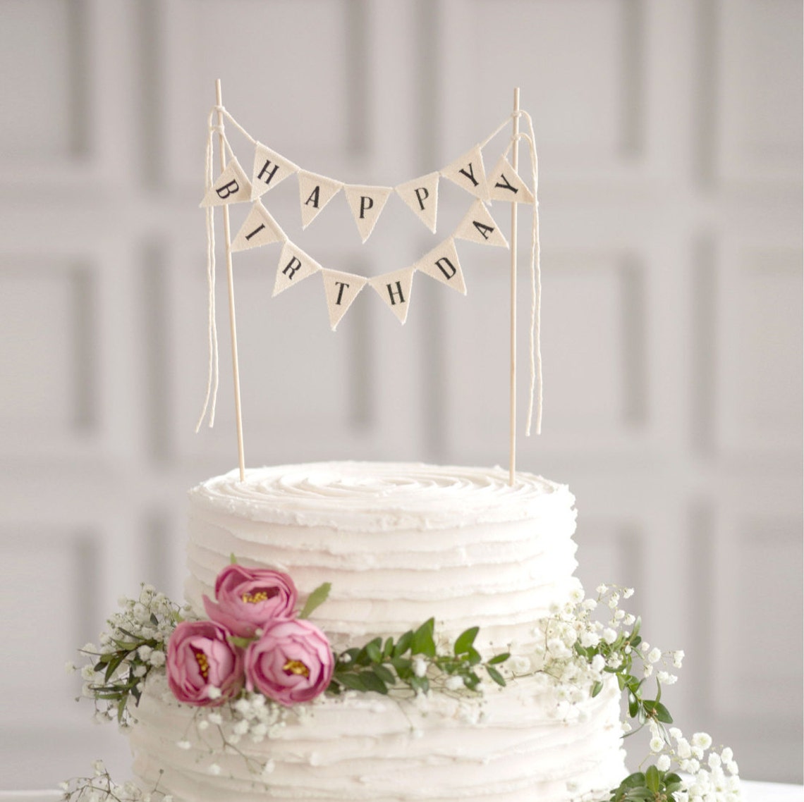 Happy Birthday Cake Banner Birthday Cake Bunting Happy - Etsy