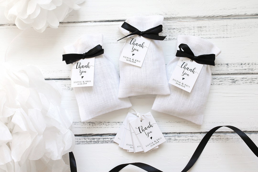 SET OF 100 White Linen Favor Bags, Small Linen Bag - Etsy
