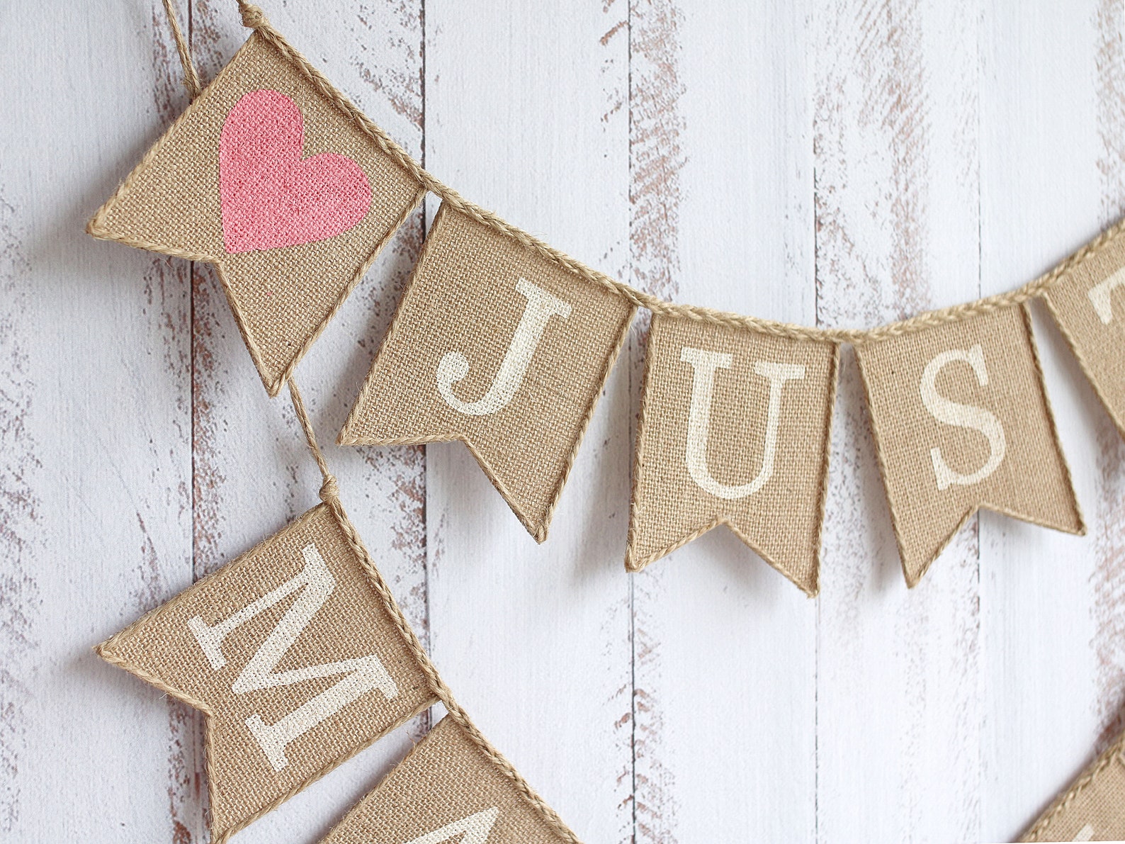 Just Married Wedding Banner Rustic Wedding Bannerjust | Etsy