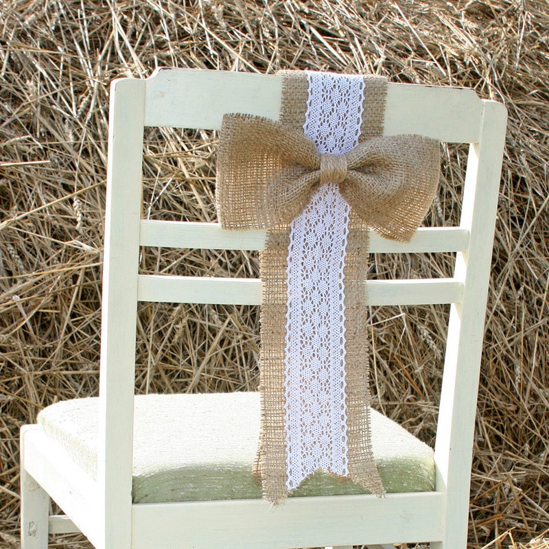 Burlap Chair Decor - Etsy
