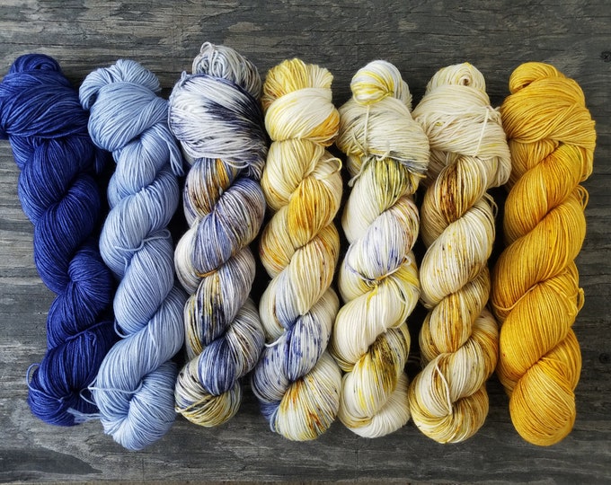 The Starry Night Fade,find Your Fade Shawl Yarn Kit, Hand Dyed Yarn ...