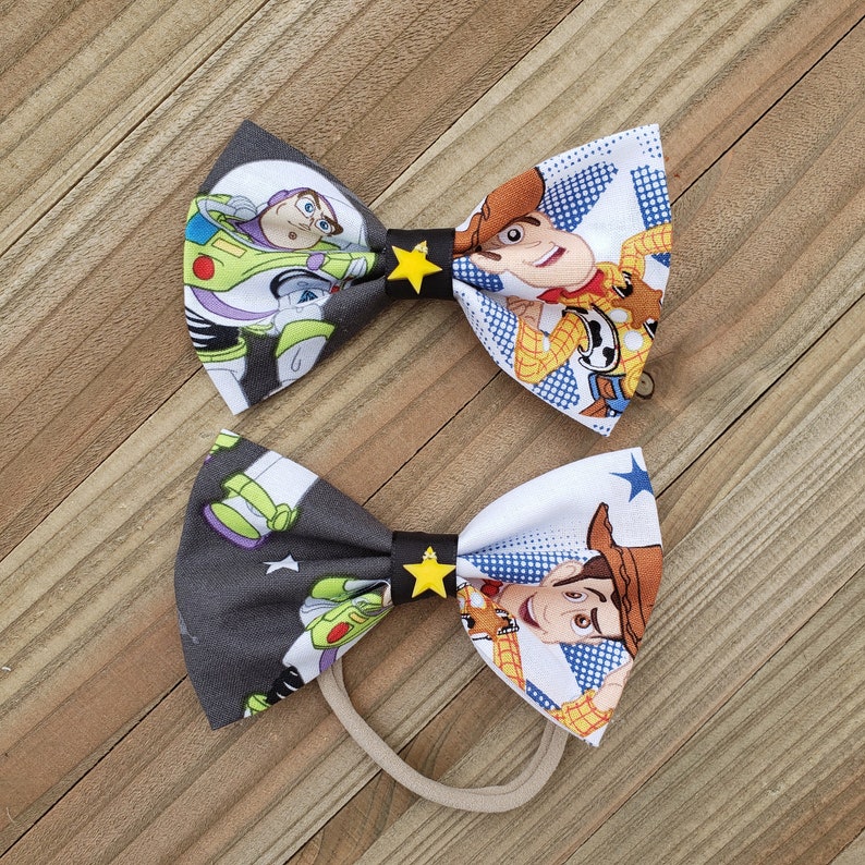 Best Buds Bow // Buzz Lightyear Bow Woody Bow Toy Story Bow - Etsy