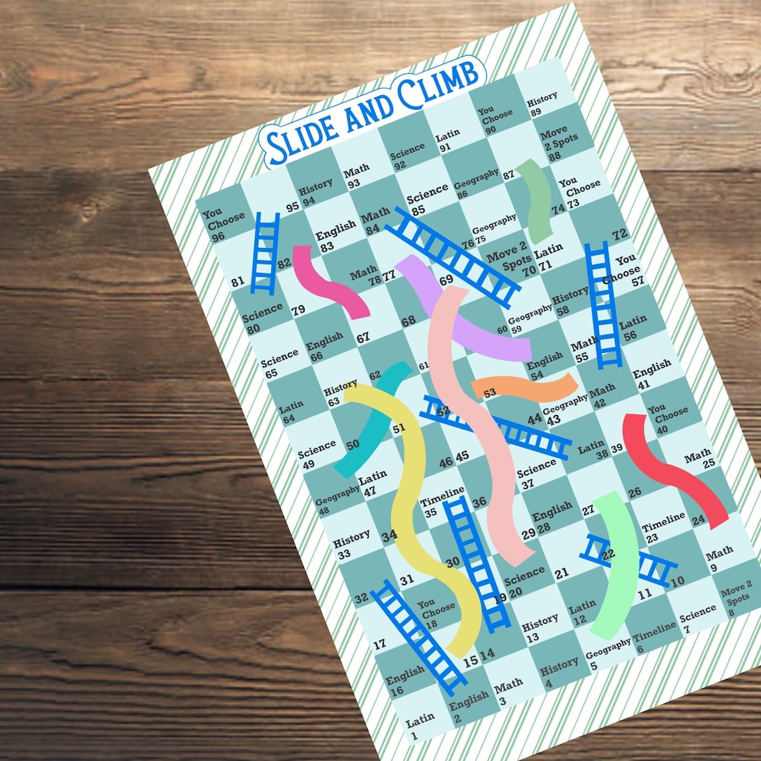 Slide and Climb Memory Work Game, Classical Conversations Review Game ...