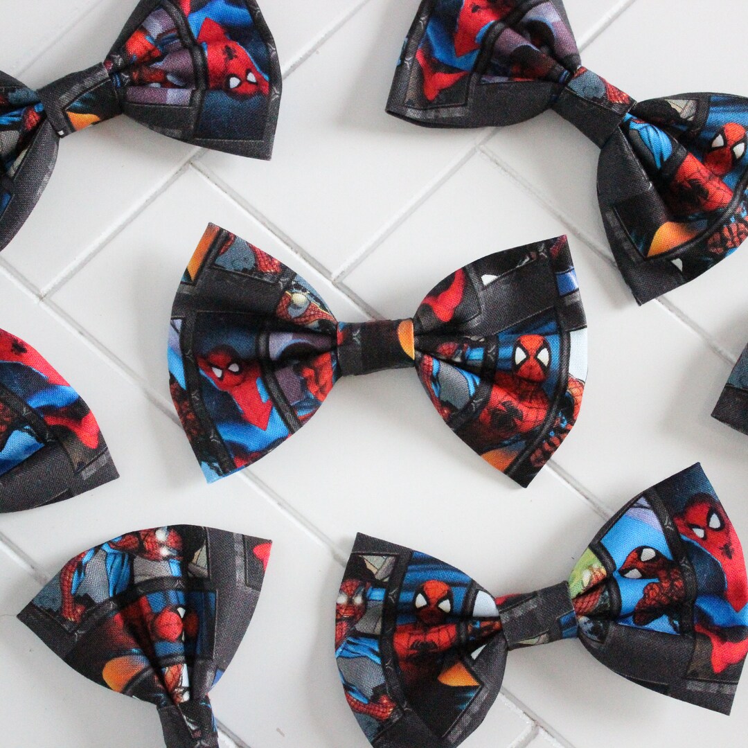 Spider Man Bow // Spider Man Bowtie, Marvel Bow, Marvel Bowtie - Etsy