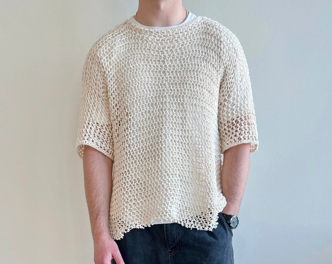 Crochet Pattern Davao Top Men's Shirt Crochet Pattern, Men's Crochet ...