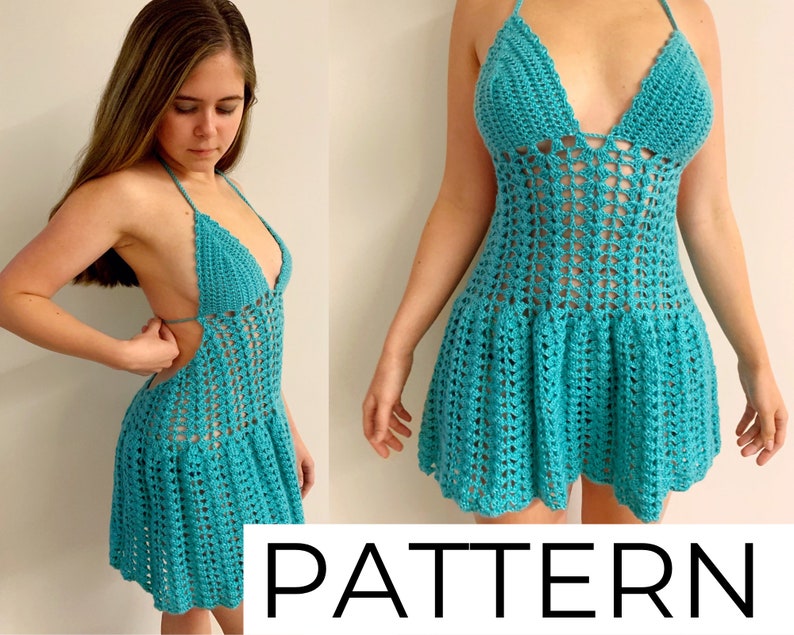Crochet Auckland Dress Pattern Sexy Womens Flowy Summer Etsy
