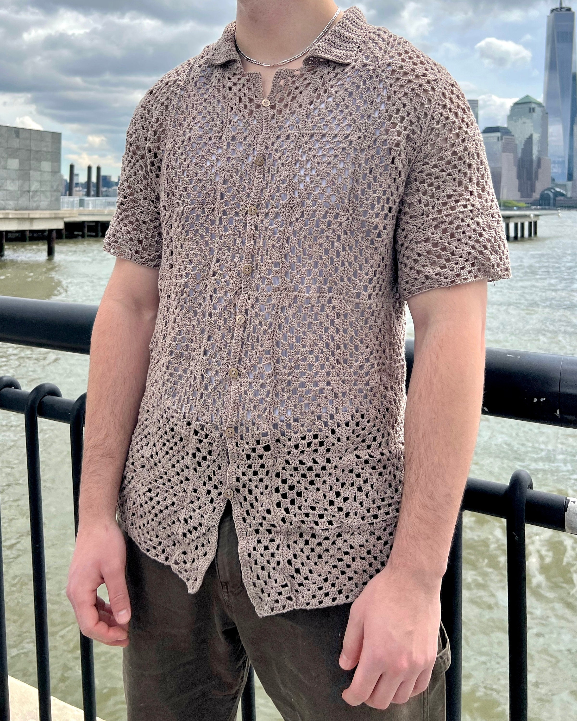 Crochet Pattern -amalfi Top - Men's Crochet Top Pattern, Men's Crochet ...