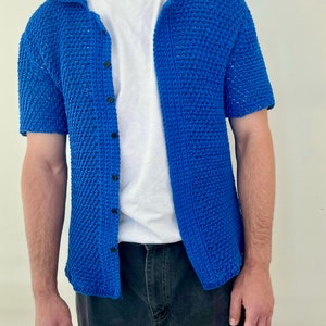 Crochet Pattern - Kent Top - Men's Crochet Button Down Pattern, Men's ...