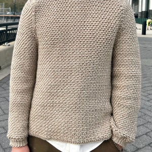Crochet Pattern -devon Sweater, Men's Crochet Sweater Pattern, Men's ...