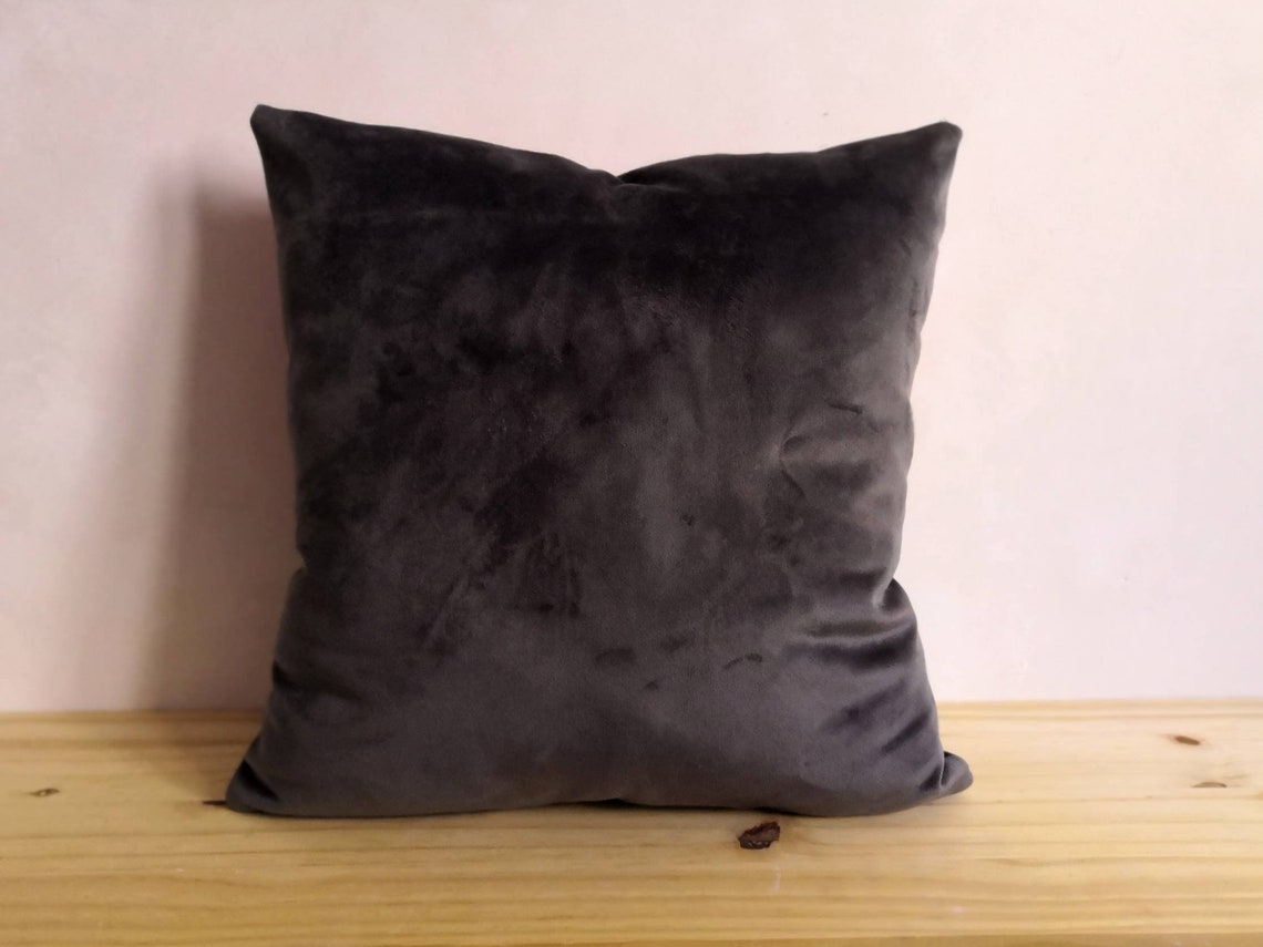 Luxury Velvet, Red, Grey, Tassel Cushion Cover, Embroidered, Handmade ...