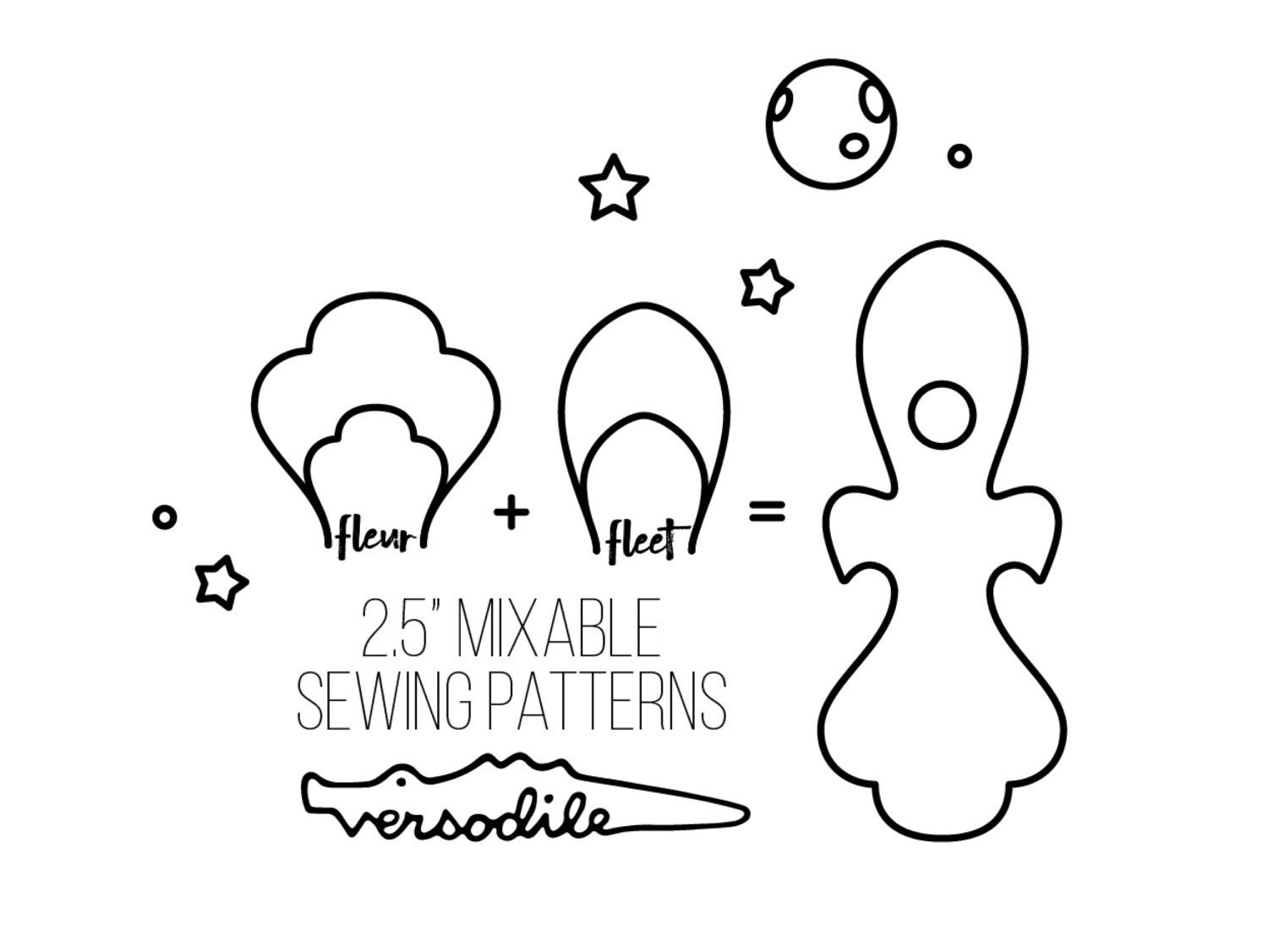 Rocket Cloth Pad Pattern Bundle With Extra Wings | Etsy