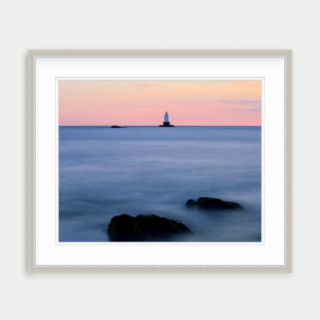 Sakonnet Point Lighthouse Canvas Art Print: Rhode Island Coastal ...