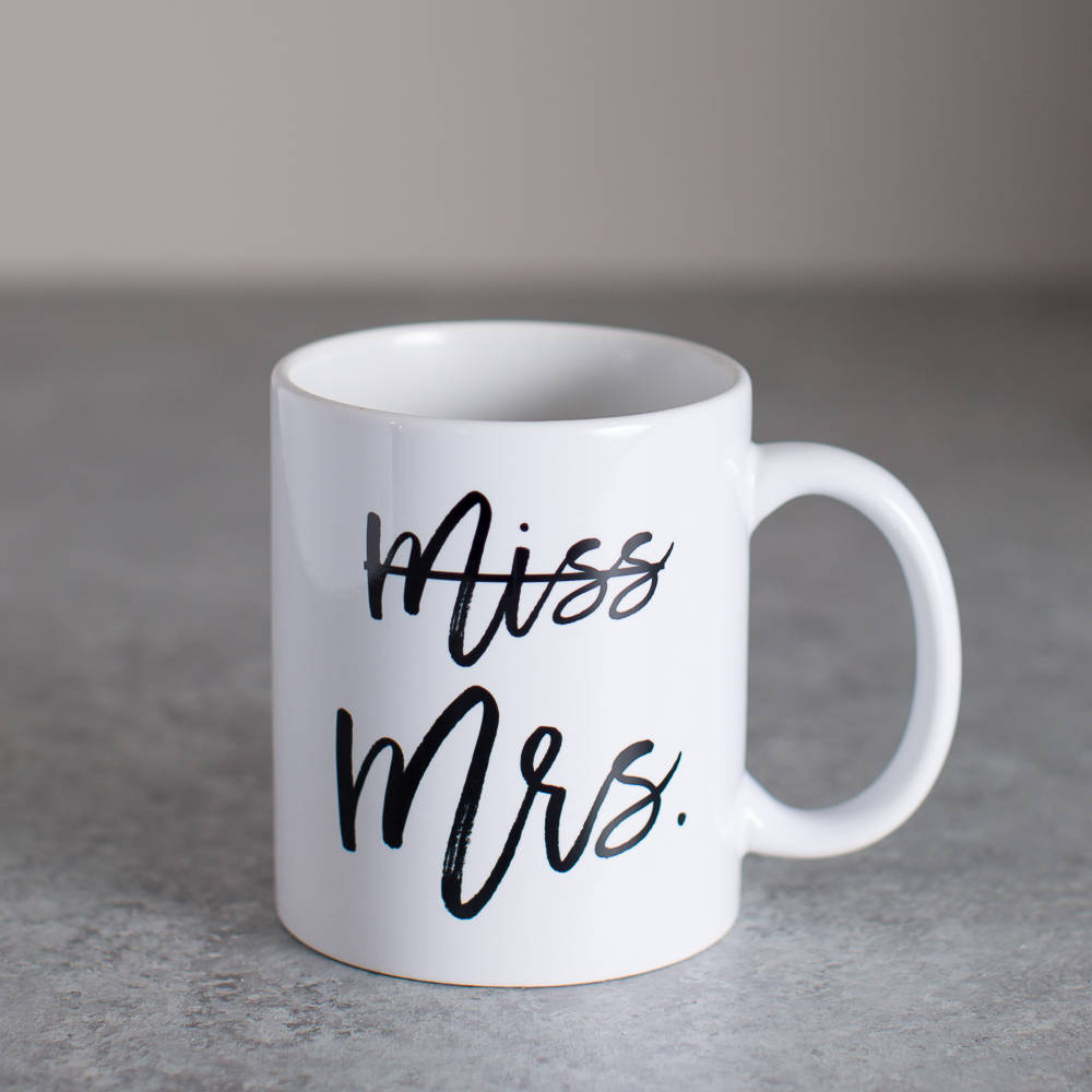 Miss To Mrs Coffee Mug 11 Oz Ceramic Coffee Cup Engagement Etsy