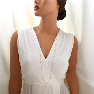 Long Gold Beaded Necklace: 36 Inch, Opera Length Chain - Etsy