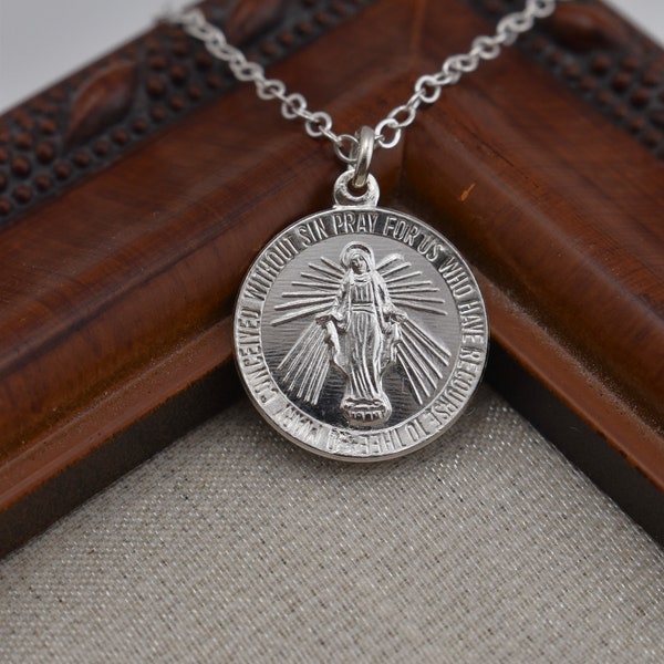 Silver Virgin Mary - Etsy