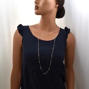Long Gold Beaded Necklace: 36 Inch, Opera Length Chain - Etsy