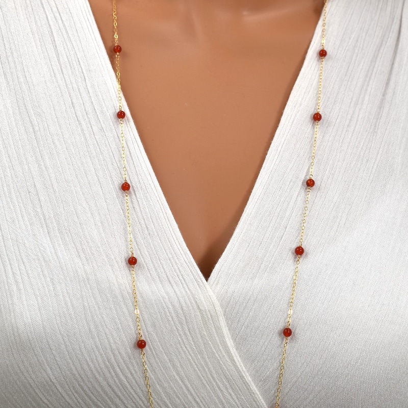 Red Carnelian 36” Bead - Etsy