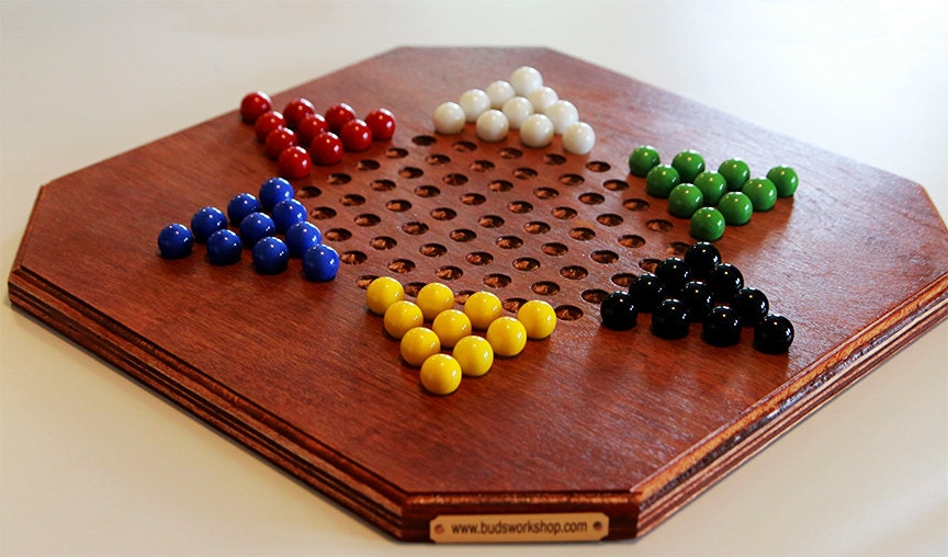 Handmade Oak Chinese Checkers Board | Etsy