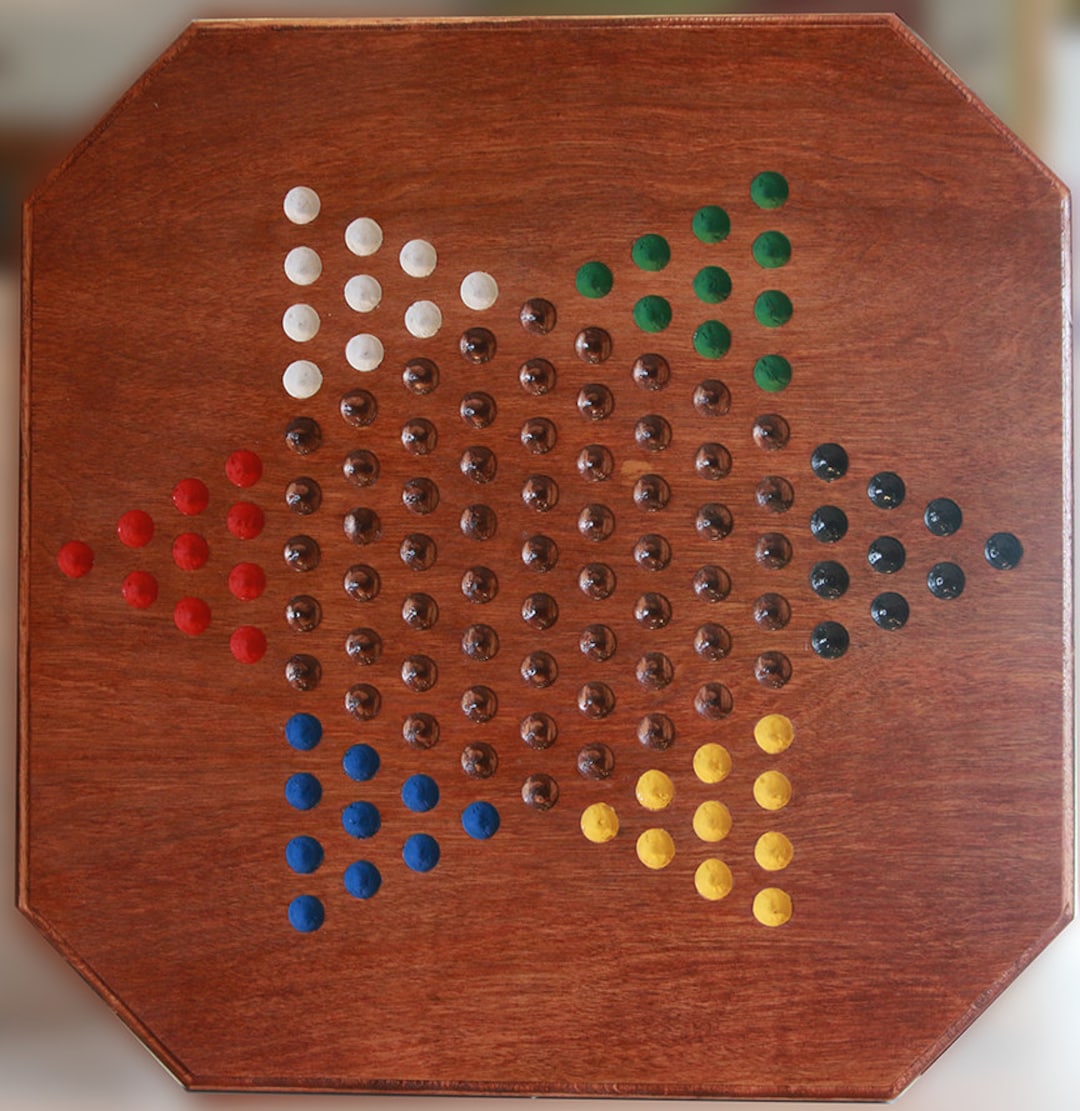 Handmade Oak Chinese Checkers Board - Etsy