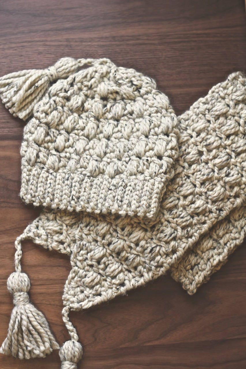 Easy Crochet Pattern: Madeleine Tasseled Scarf Crochet Adult Chunky ...