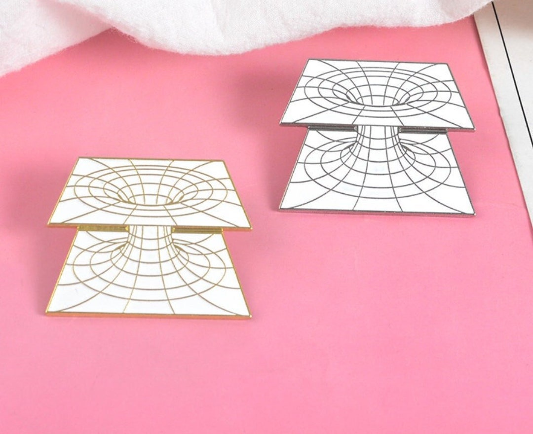 Creativity Geometry Warp 3D Visual Trap Pin/metal Enamel Pins - Etsy