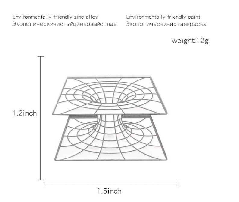 Creativity Geometry Warp 3D Visual Trap Pin/metal Enamel Pins - Etsy