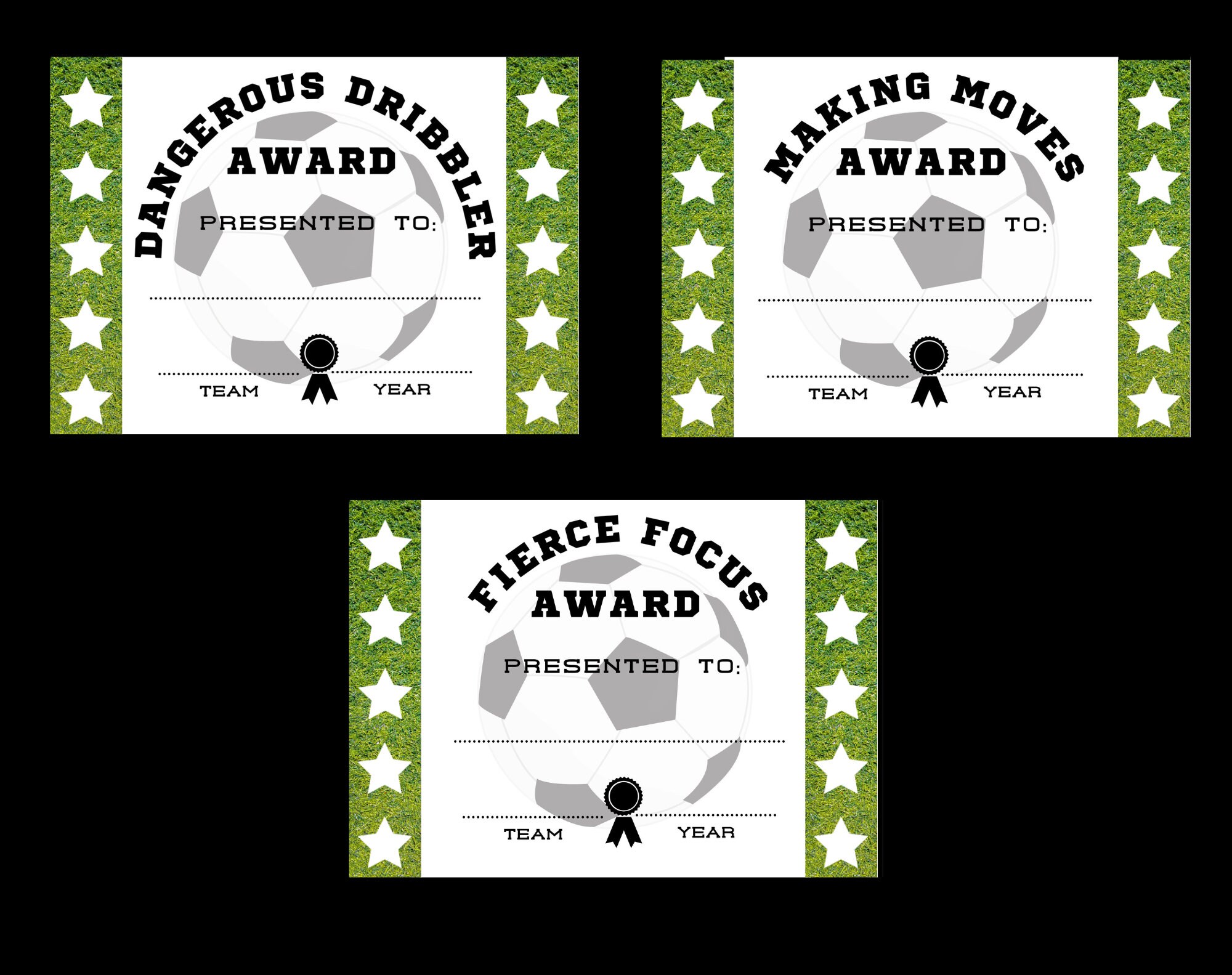 Editable Soccer Team Awards, Certificates, End of Season Awards ...