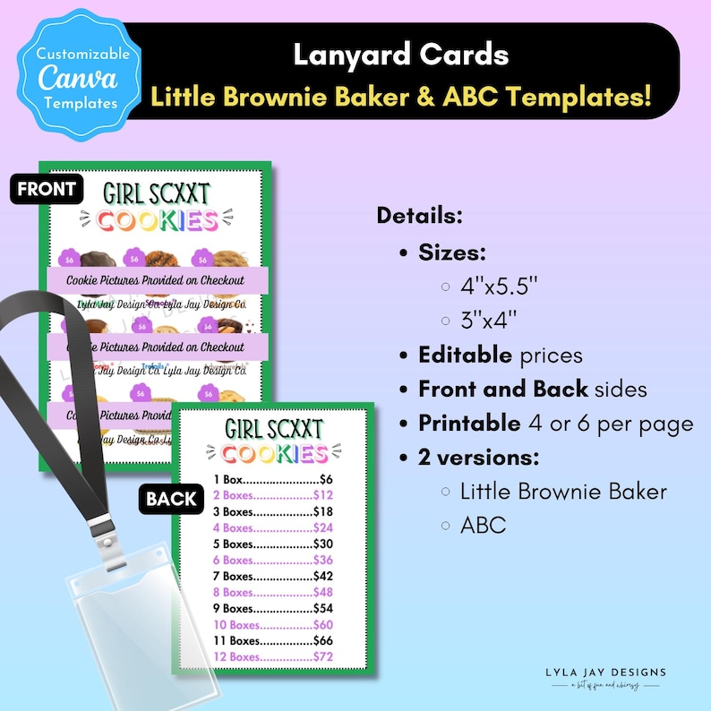 2026 Scout Cookie Booth Bundle: New Cookie!! ABC & LBB Baker Sales Kit (editable PDF) - Etsy