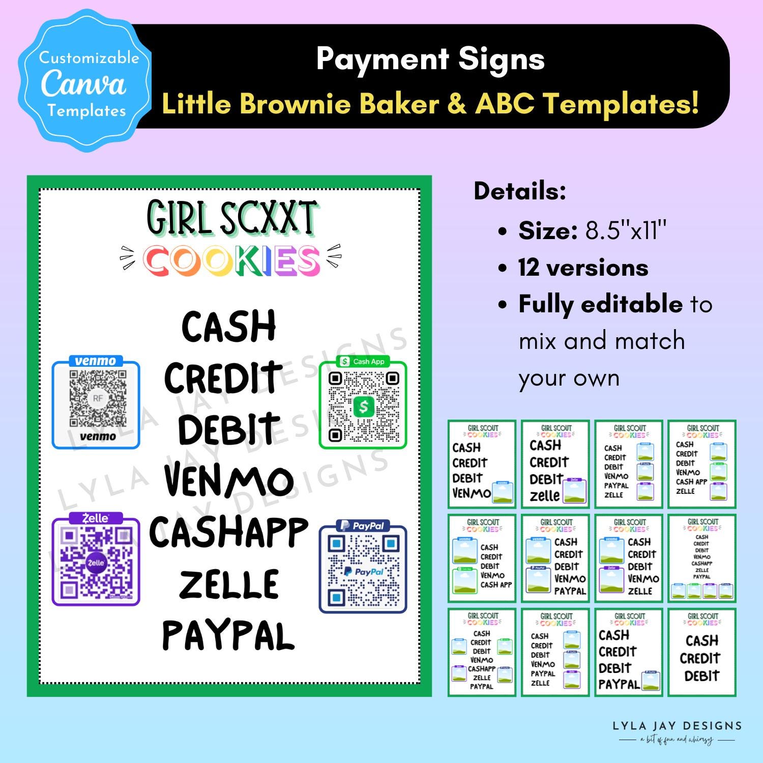 2026 Scout Cookie Booth Bundle: New Cookie!! ABC & LBB Baker Sales Kit ...