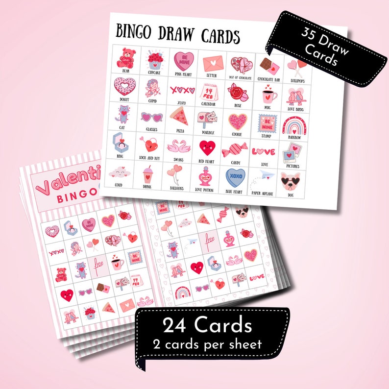 Valentine's Day Bingo Game for Kids Digital Instant Download, Cute ...