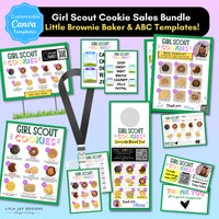 2025 Girl Scout Cookie Business Card With QR Code, Girl Scout Printable ...