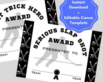 Editable Field Hockey Team Awards, Certificates, End of Season Awards ...