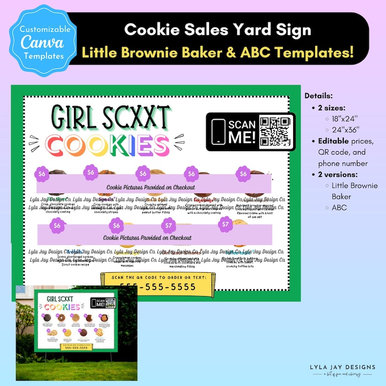 2026 Scout Cookie Booth Bundle: New Cookie!! ABC & LBB Baker Sales Kit ...