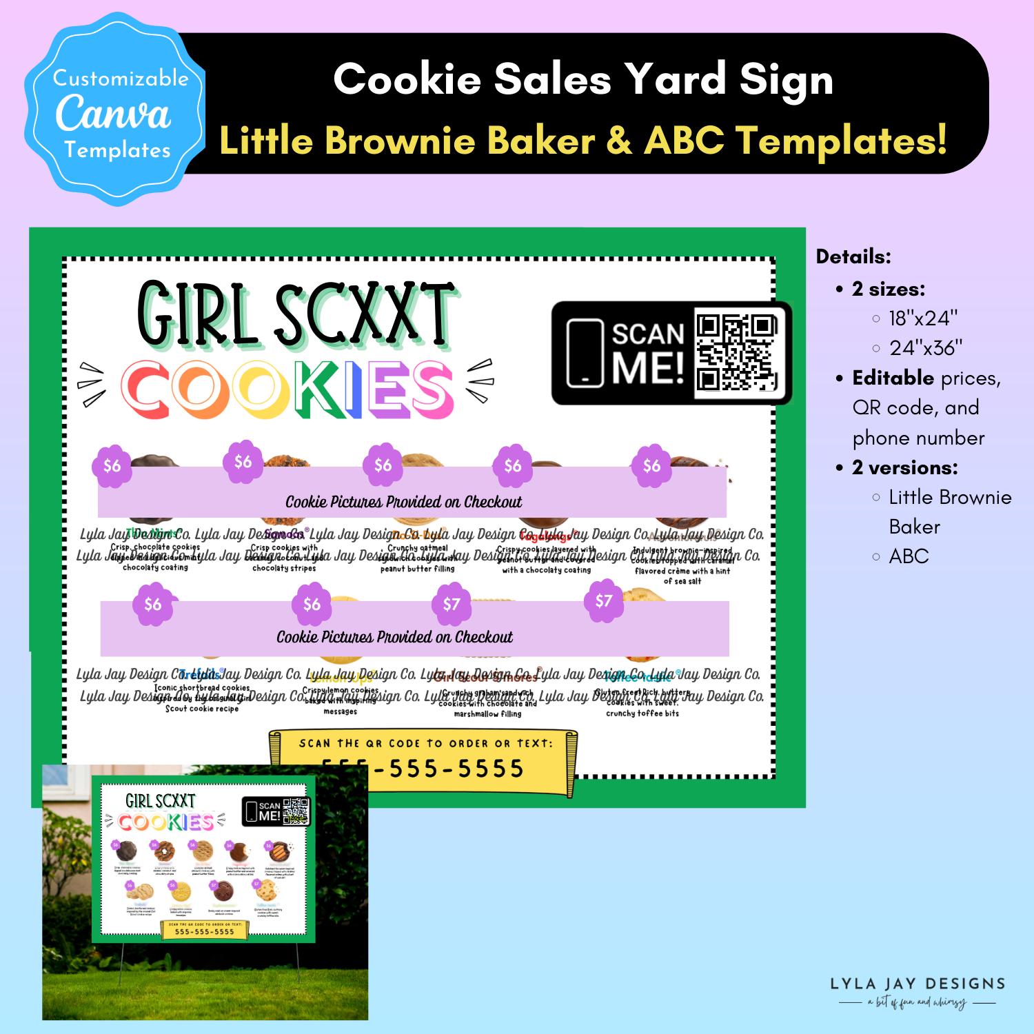 2026 Scout Cookie Booth Bundle: New Cookie!! ABC & LBB Baker Sales Kit ...