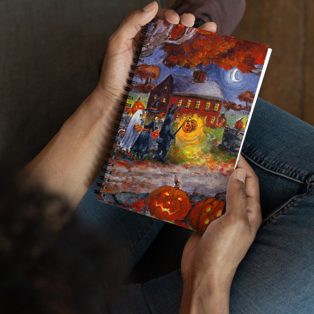 Halloween Trick or Treat Spiral Notebook / Halloween Notebook ...