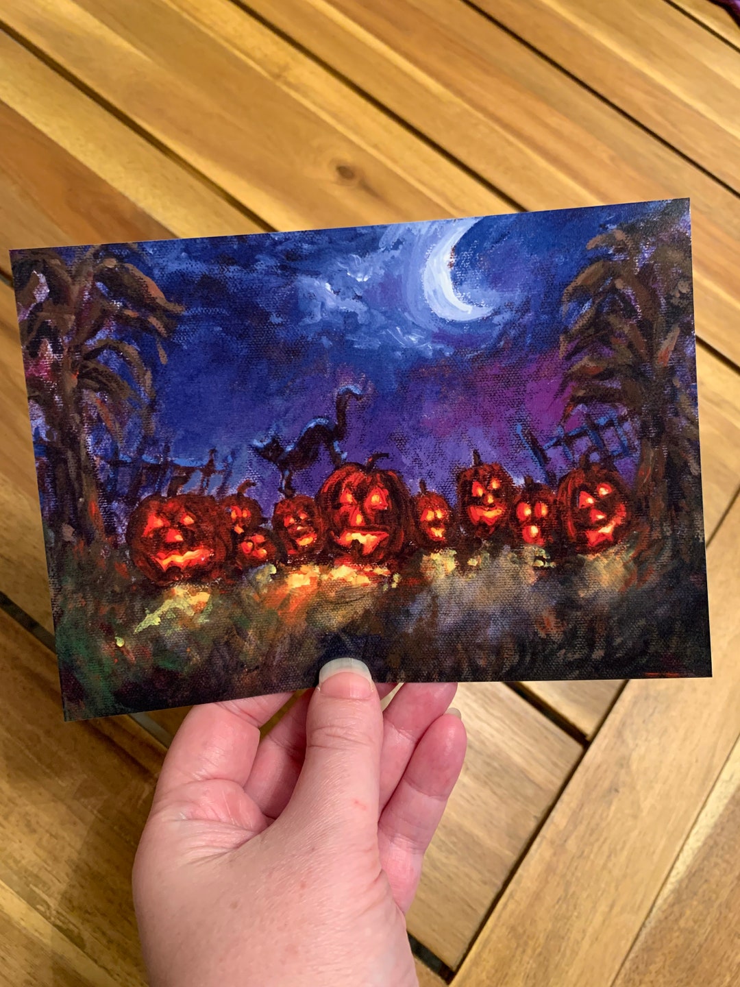 Jack O Lantern Magic 5x7 Inch Halloween Pumpkin Art Print - Etsy