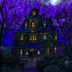5-pack Halloween Jack O Lantern Haunted House Digital Print Collection ...