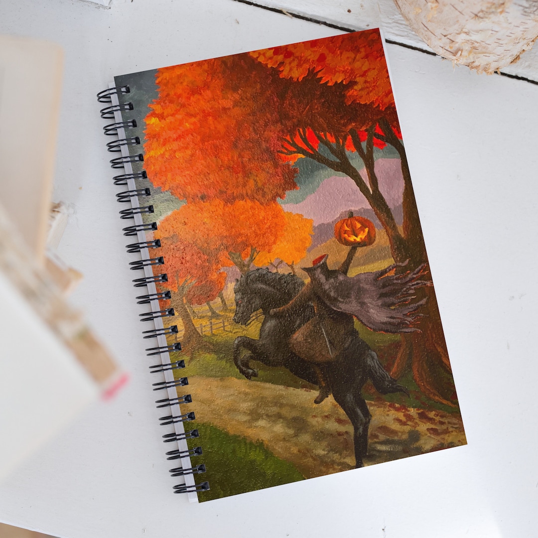 Sleepy Hollow Headless Horseman Spiral Notebook / Halloween Notebook ...