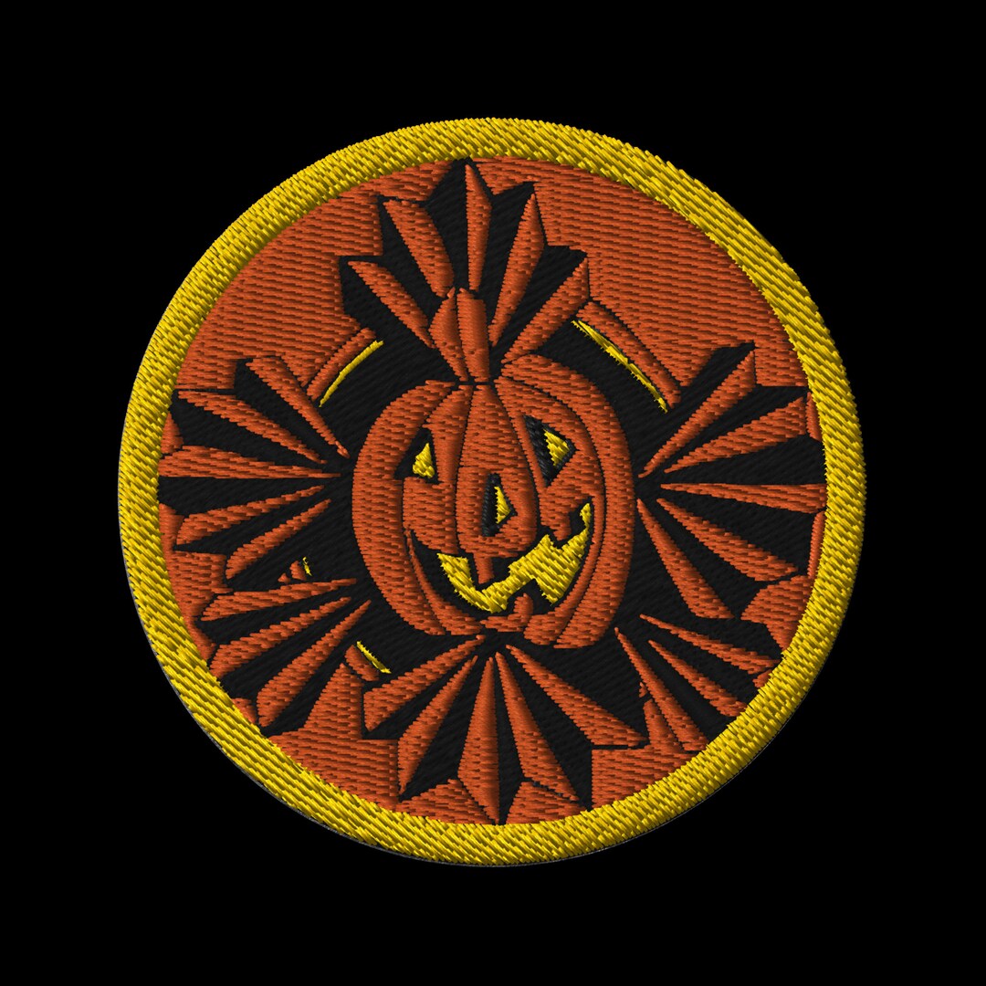 Embroidered Halloween Jack O Lantern Patch: Iron-on Costume Applique - Etsy