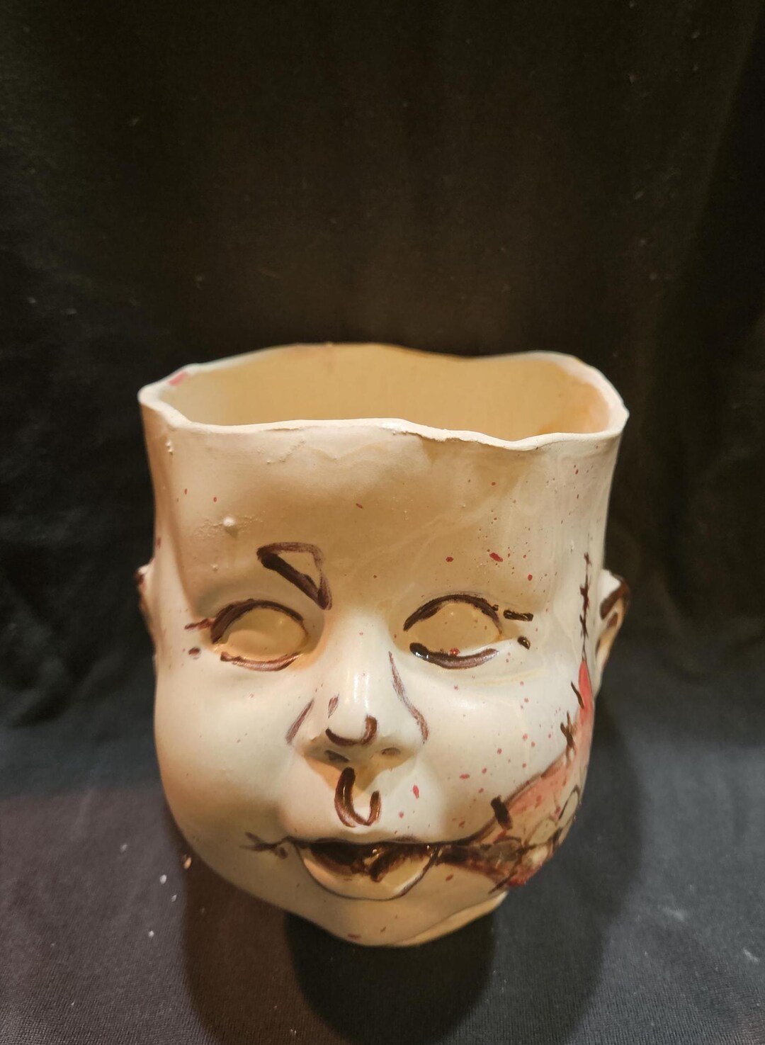 Cracked |OOAK Clown Planter| Ceramic Clown Pot| Unique Pottery - Etsy