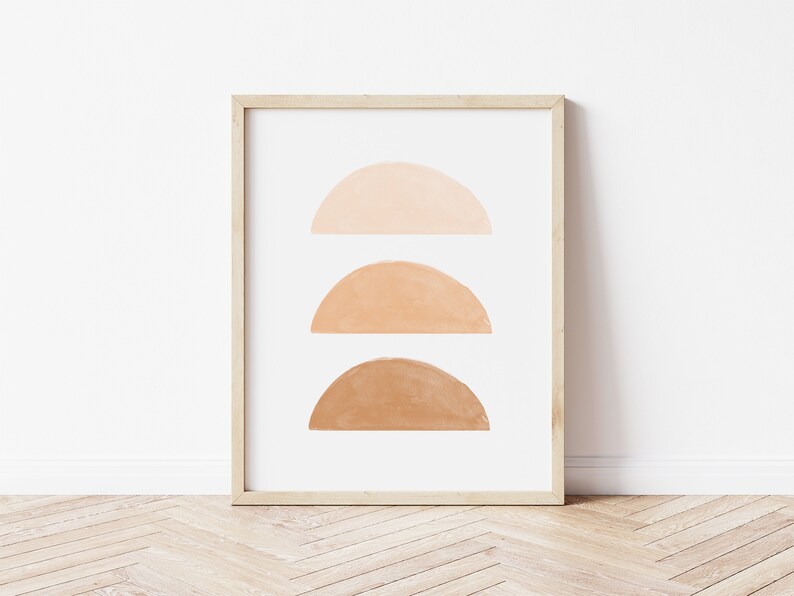 Half Moon Print Circle Print Boho Art Boho Wall Art | Etsy
