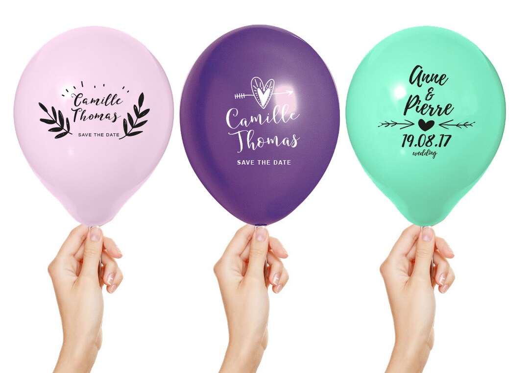 100 Personalized Save the Date Balloons - Etsy