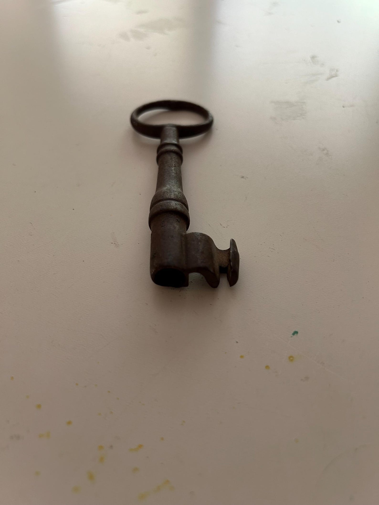 Vintage Skeleton Key Antique Skeleton Key Brass Solid Metal Barrel ...