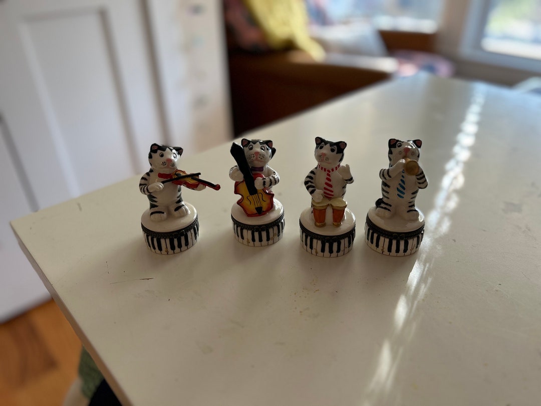 Musical Cat Hinged Trinket Boxes With Trinkets by Direct Connection ...