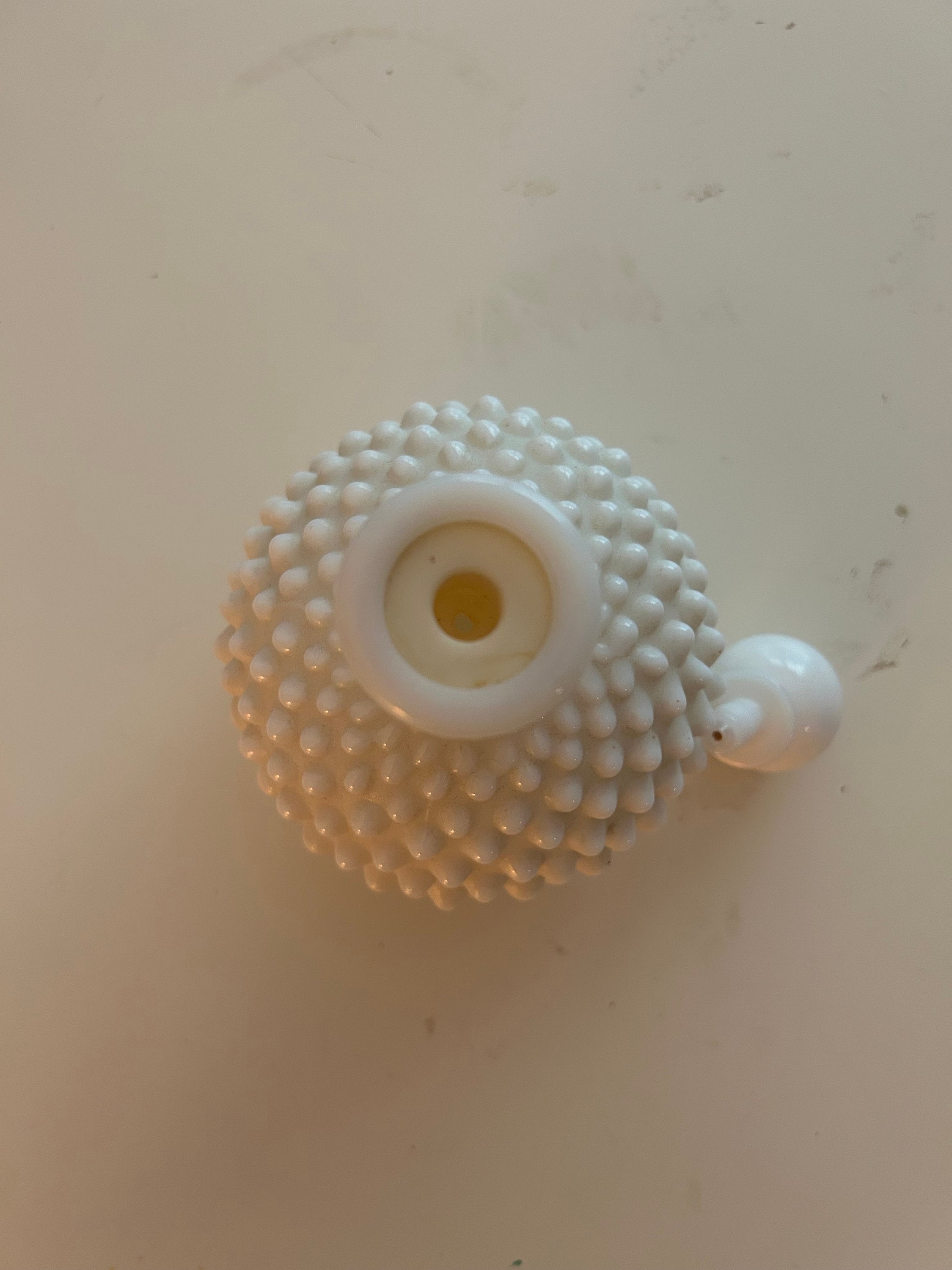Vintage Anchor Hocking Hobnail Perfume Bottle Milk Glass Cologne Bottle ...
