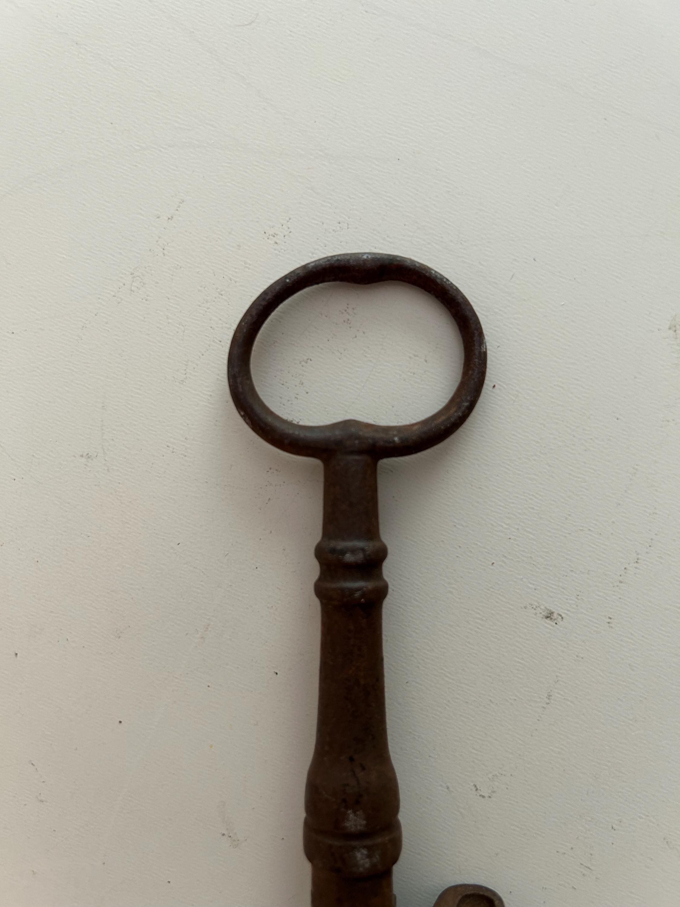 Vintage Skeleton Key Antique Skeleton Key Brass Solid Metal Barrel ...