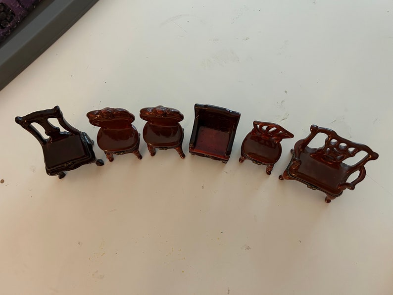 Porcelain Miniature Chair Trinket Boxes Various Sizes and Shapes Mini ...