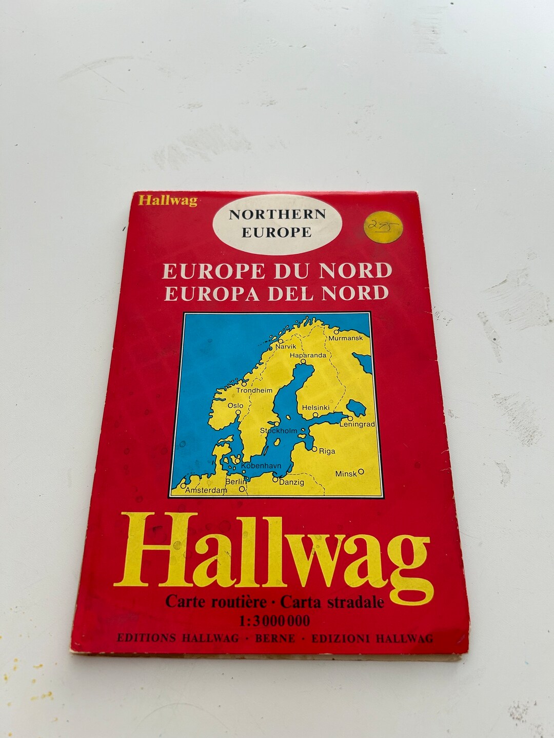 1974 Vintage Northern Europe Hallwag Map; Published in Bern ...